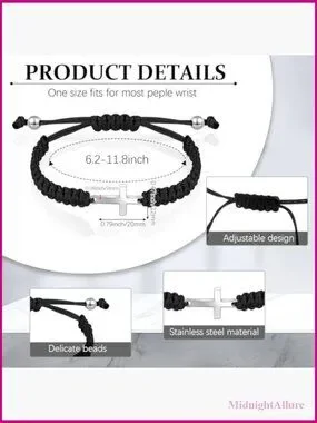 Jewelry | Christian Faith Cross Bracelet Adjustable Unisex Couple Bff ...